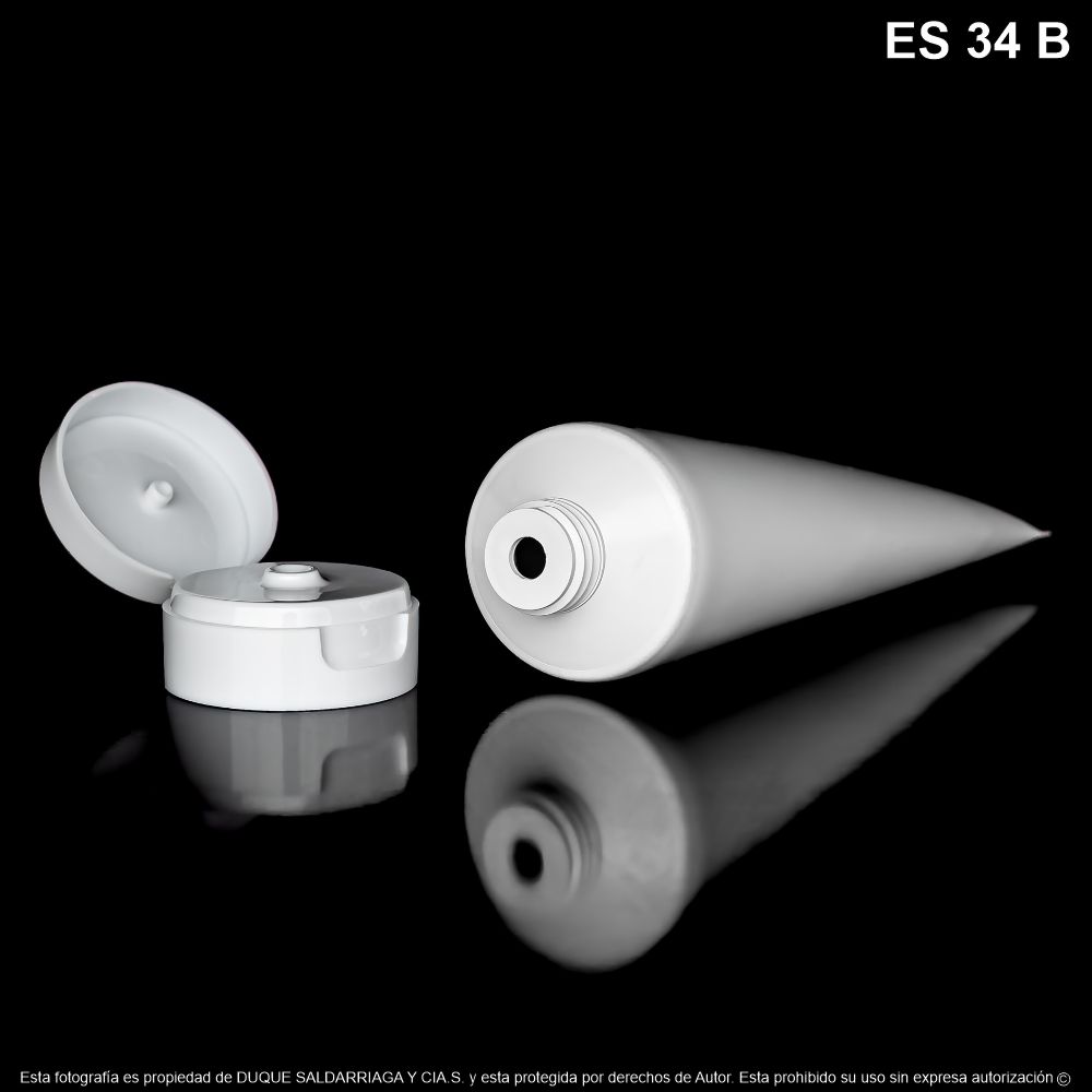 Envase Colapsible X 170 ML Cerrado Blanco Con Tapa | Duque Saldarriaga