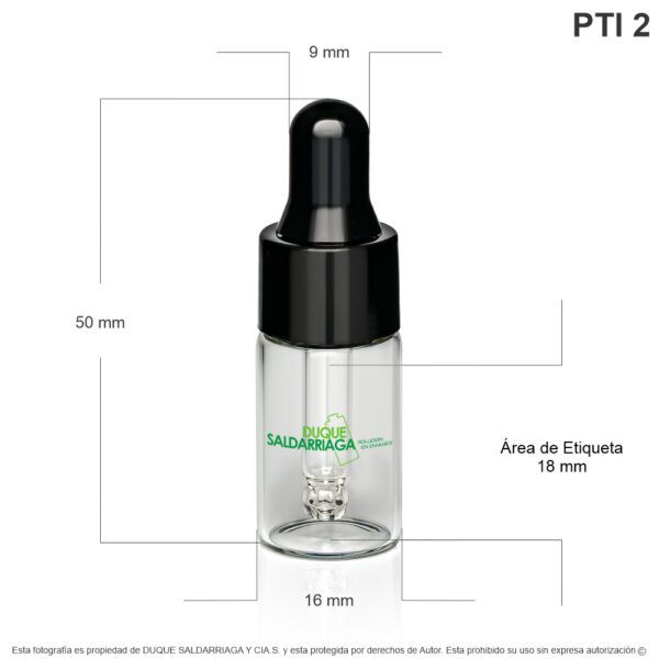 Gotero X 3 ML Con Gotero Negro | Duque Saldarriaga
