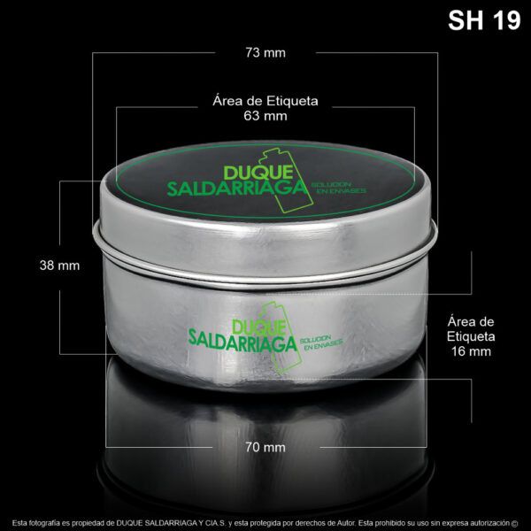 Pote X 100 ML Aluminio | Duque Saldarriaga